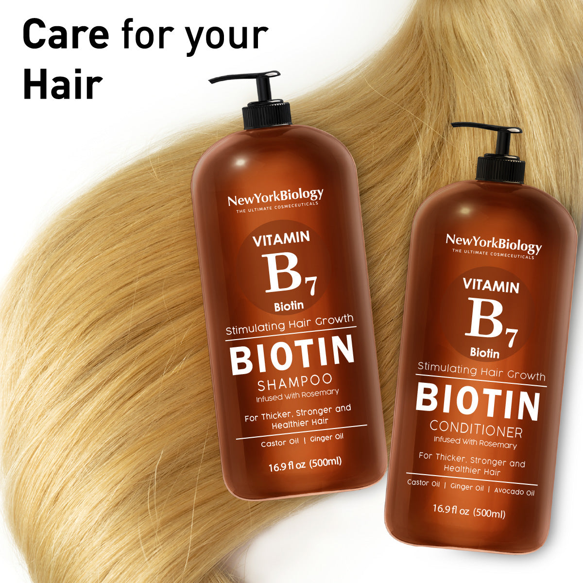 Biotin Shampoo and Conditioner Set 16 oz – New York Biology